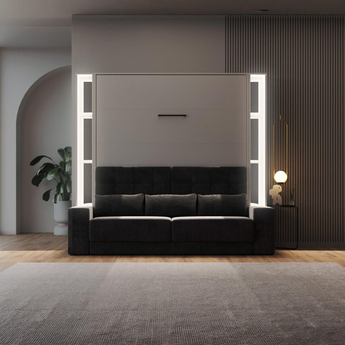 Schrankbett Mit Sofa 180x200